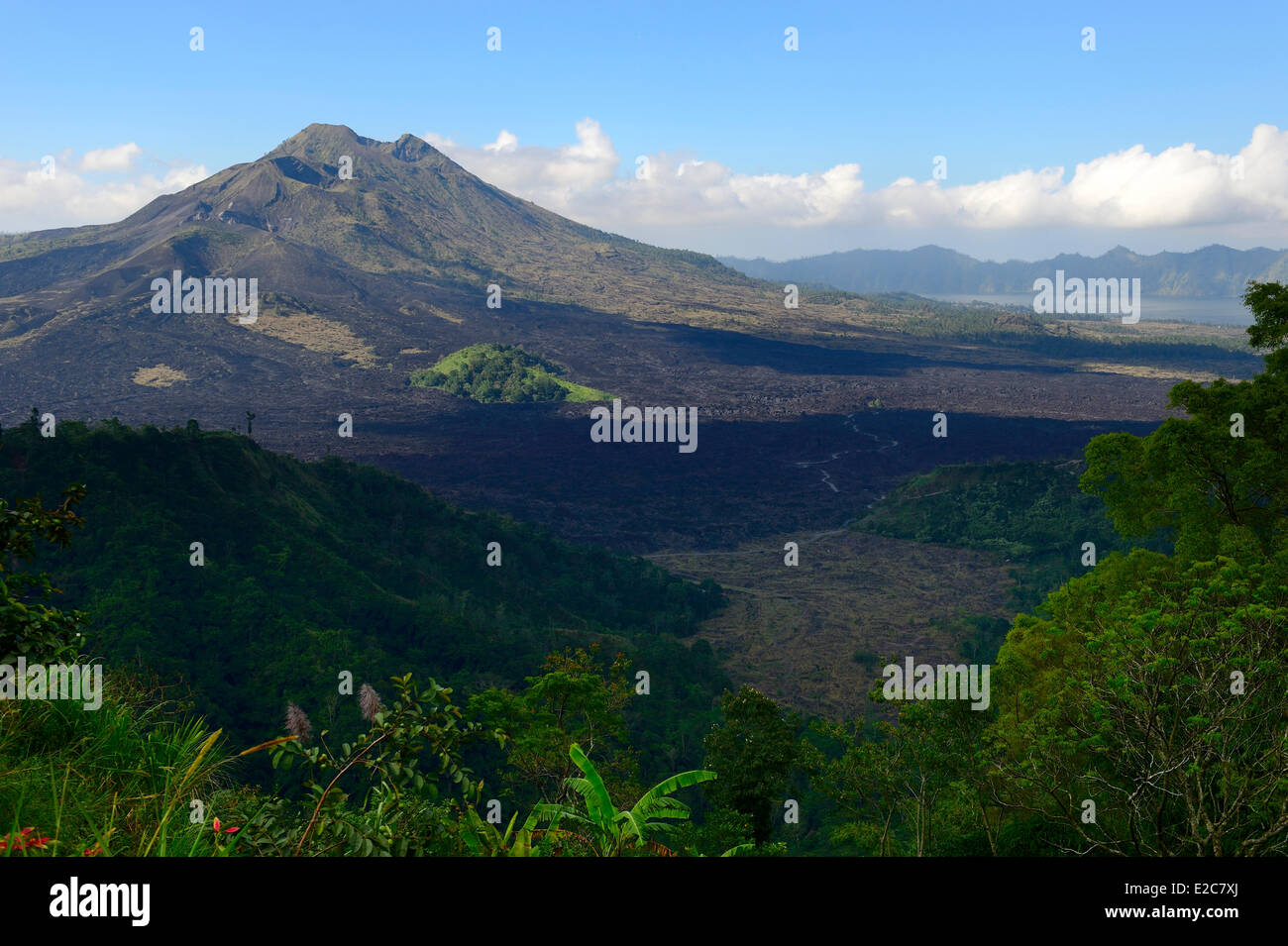 Indonesia, Bali, Kintamani area, Gunung Batur Volcano and the caldera ...