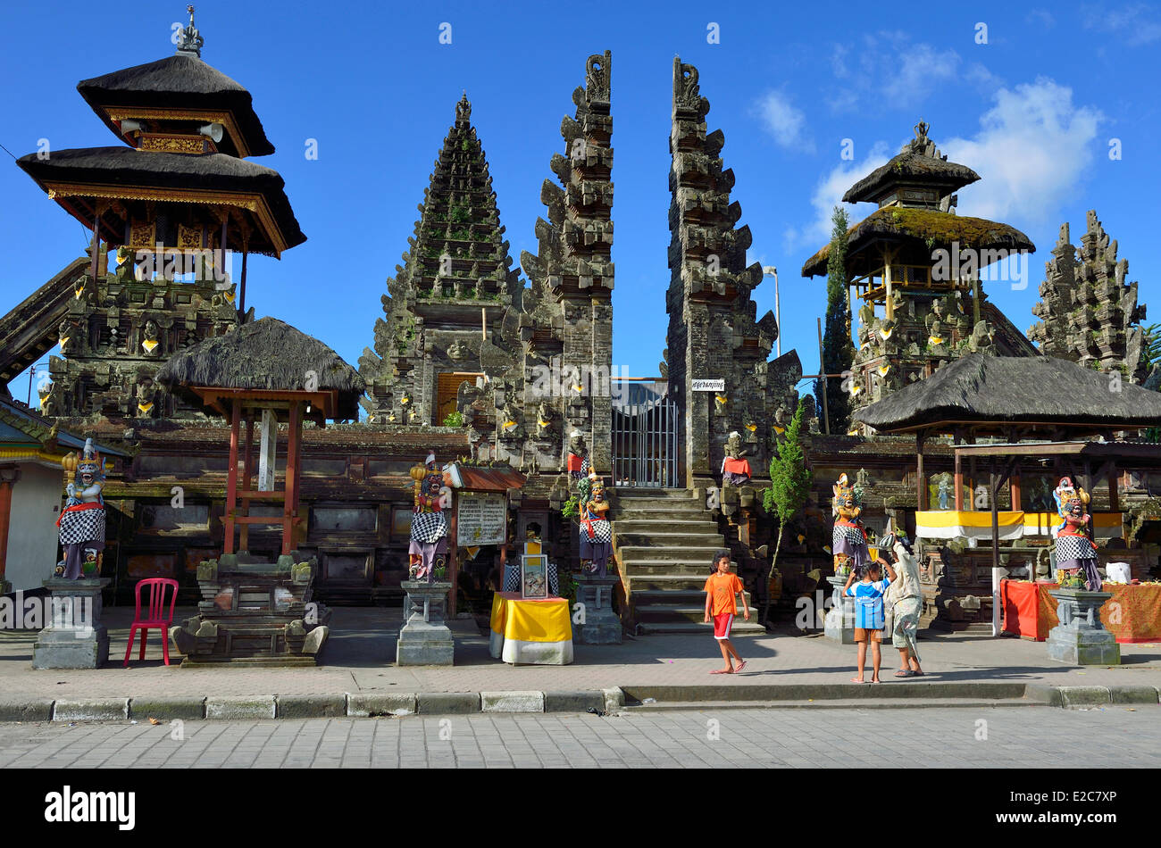 Indonesia, Bali, Kintamani, the temple Pura Ulun Danu Batur along the ...