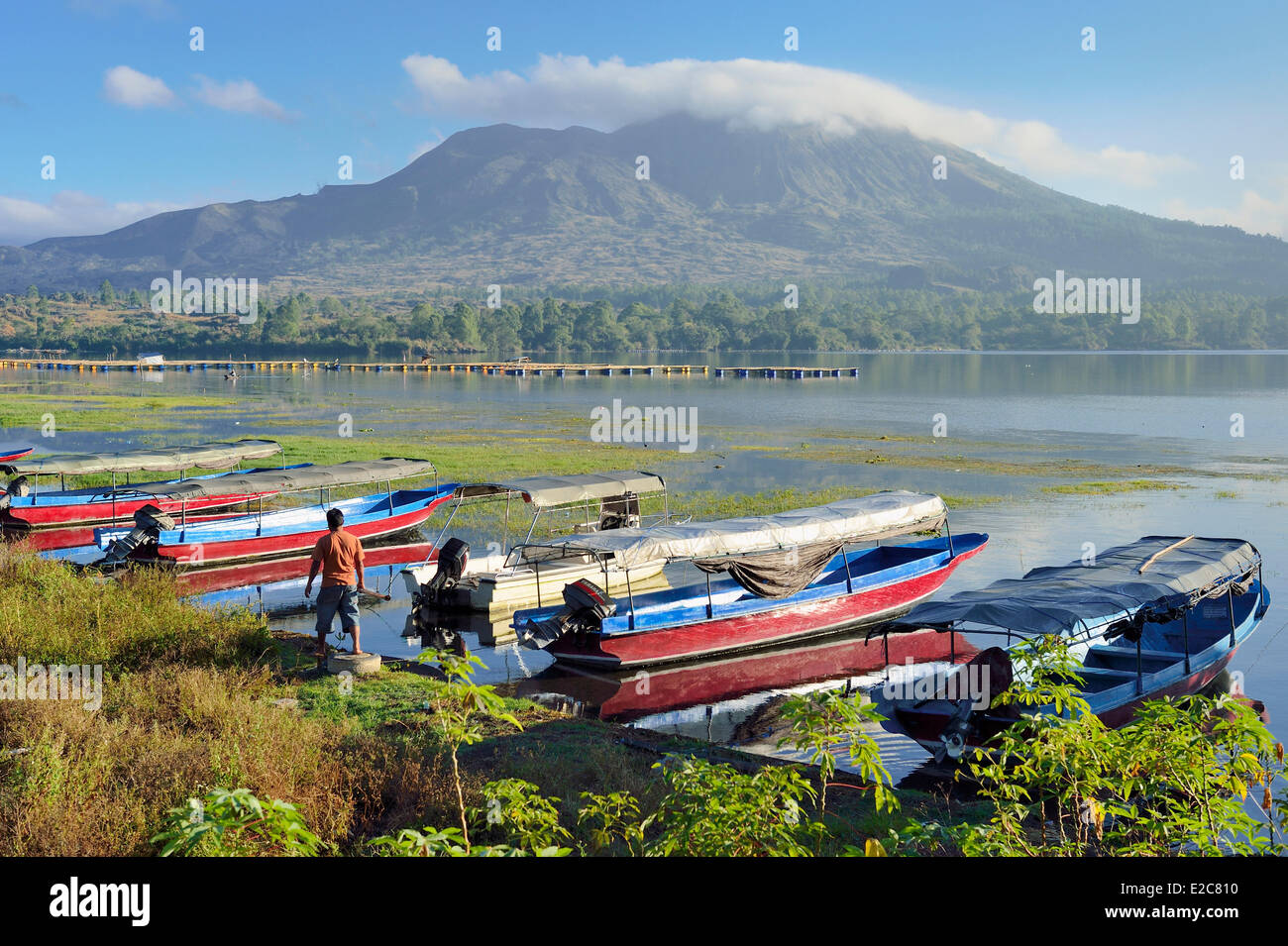Indonesia, Bali, Kintamani area, Gunung Batur Volcano and Batur Lake ...