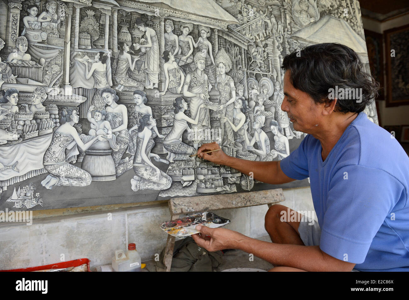 Ubud painter painting hi-res stock photography and images - Alamy