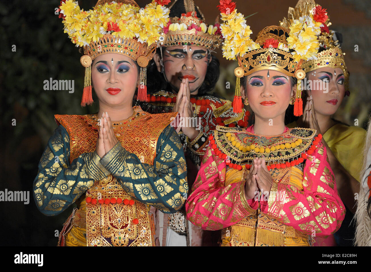 Indonesia, Bali, Ubud, Legong and Barong dance in the Ubud Palace Stock ...