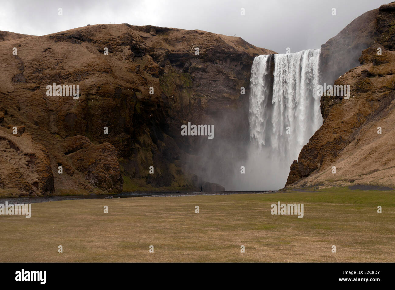 Iceland, Sudurland region, Skogar, Skogafoss falls Stock Photo - Alamy