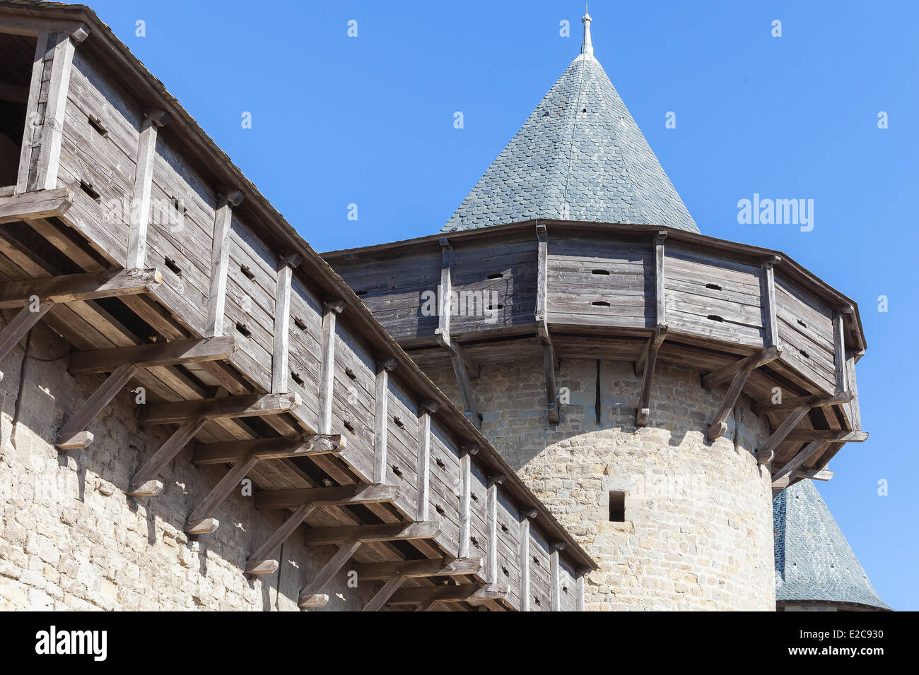 Wooden balconies medieval hi-res stock photography and images - Alamy