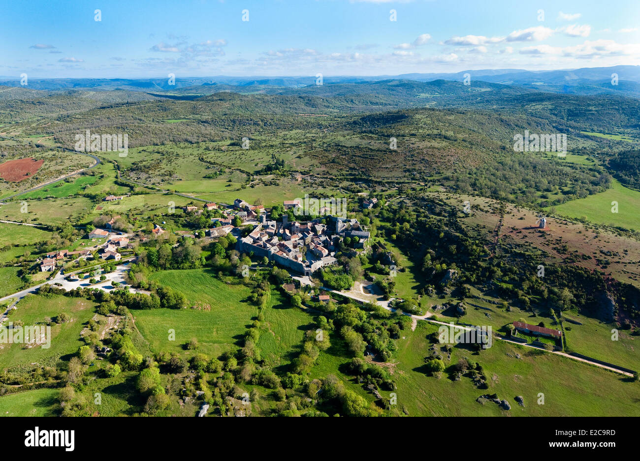 France, Aveyron, the Causses and the Cevennes, La Couvertoirade ...