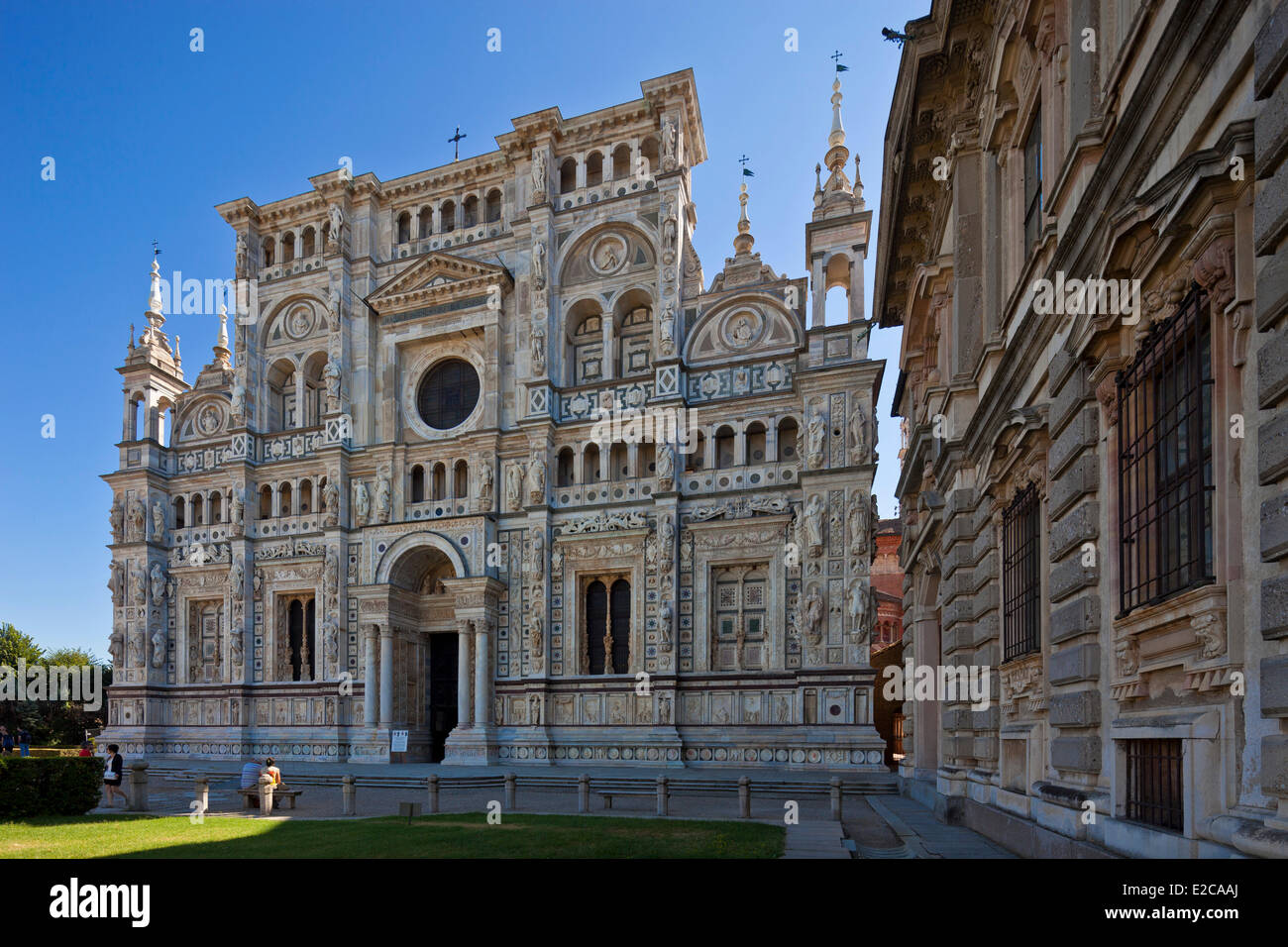 Italy, Lombardy, Pavia, Certosa di Pavia, monastery of the 14th century ...