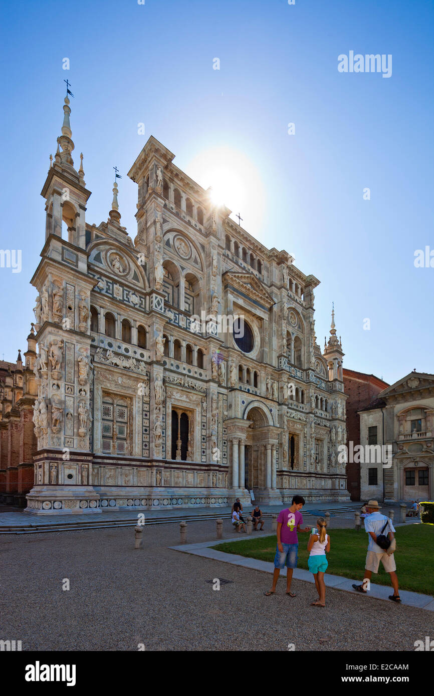 Italy, Lombardy, Pavia, Certosa di Pavia, monastery of the 14th century ...