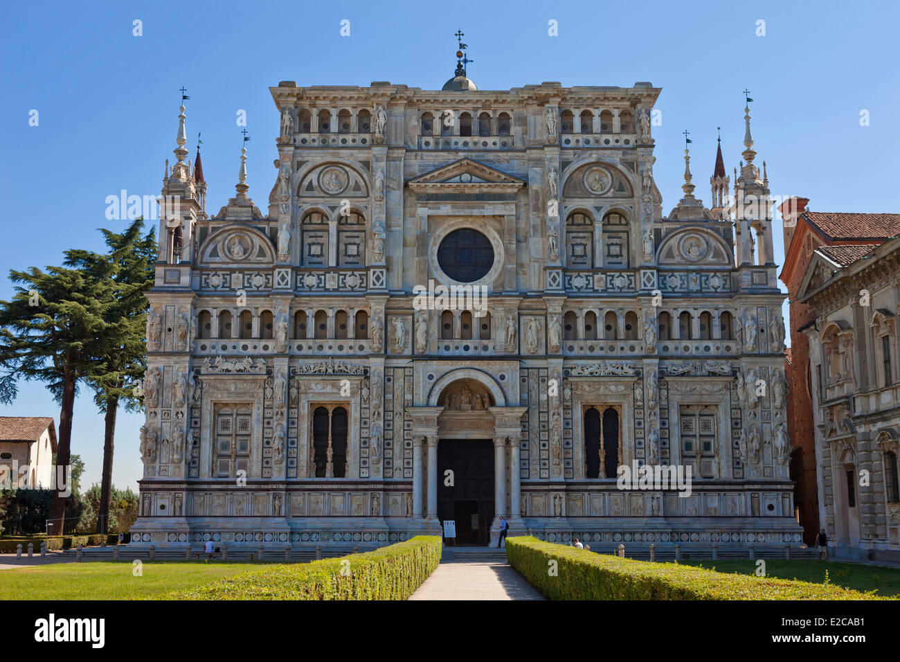 Italy, Lombardy, Pavia, Certosa di Pavia, monastery of the 14th century ...