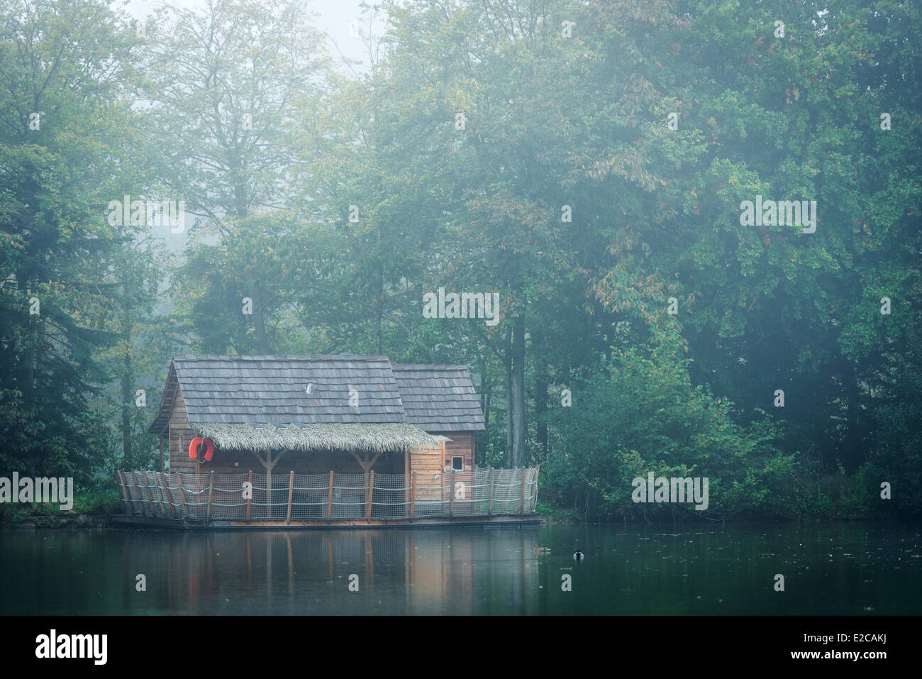 France, Ille et Vilaine, Epiniac, flotting accomodation in the Domaine ...