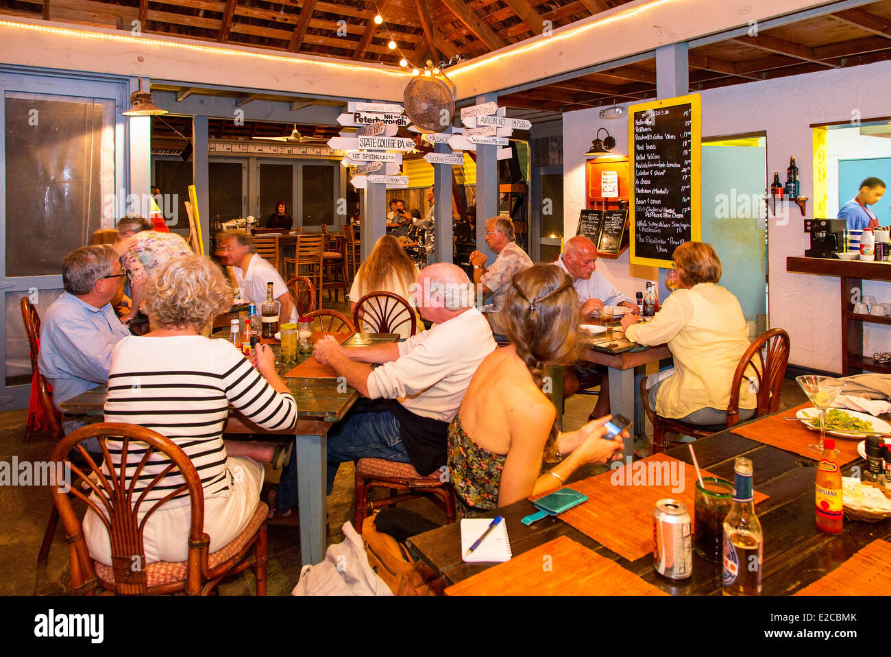 Bahamas, Eleuthera Island, The Tippy's Restaurant Stock Photo - Alamy