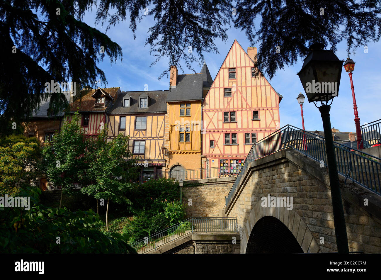France, Sarthe, Le Mans, Cite Plantagenet , half timbered architecture ...