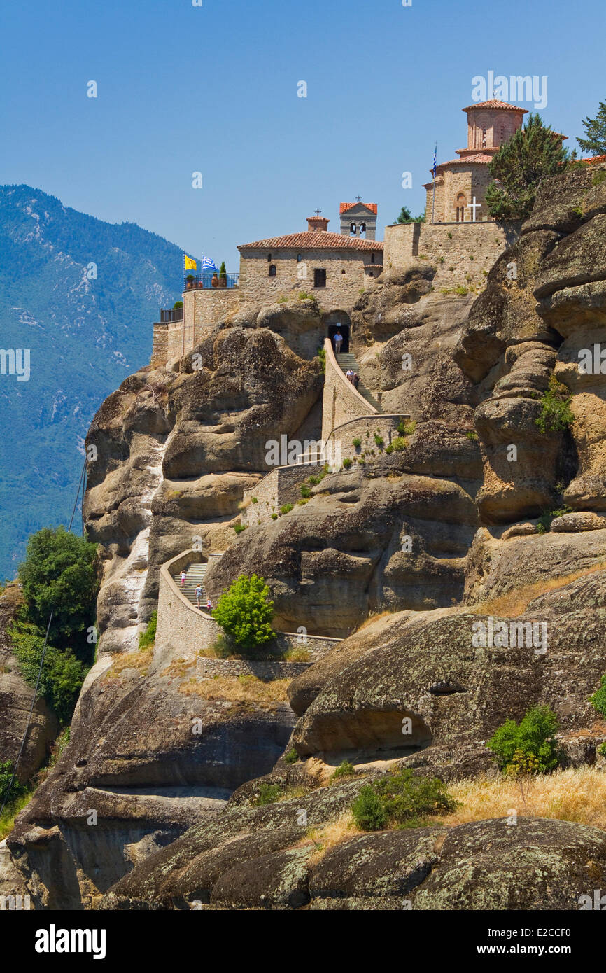 Greece, Thessaly, Meteora monasteries complex, listed as World Heritage ...