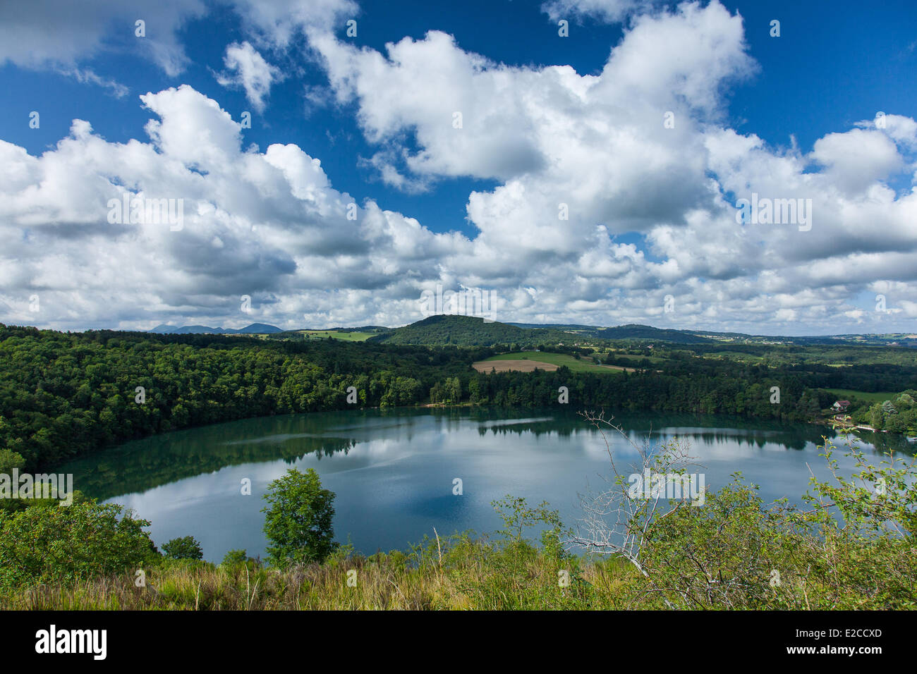 France, Puy de Dome, Charbonnieres les Vieilles, Gour de Tazenat, Maar ...