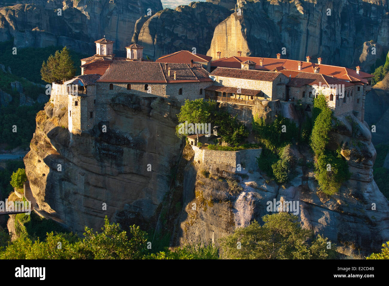 Greece, Thessaly, Meteora monasteries complex, listed as World Heritage ...
