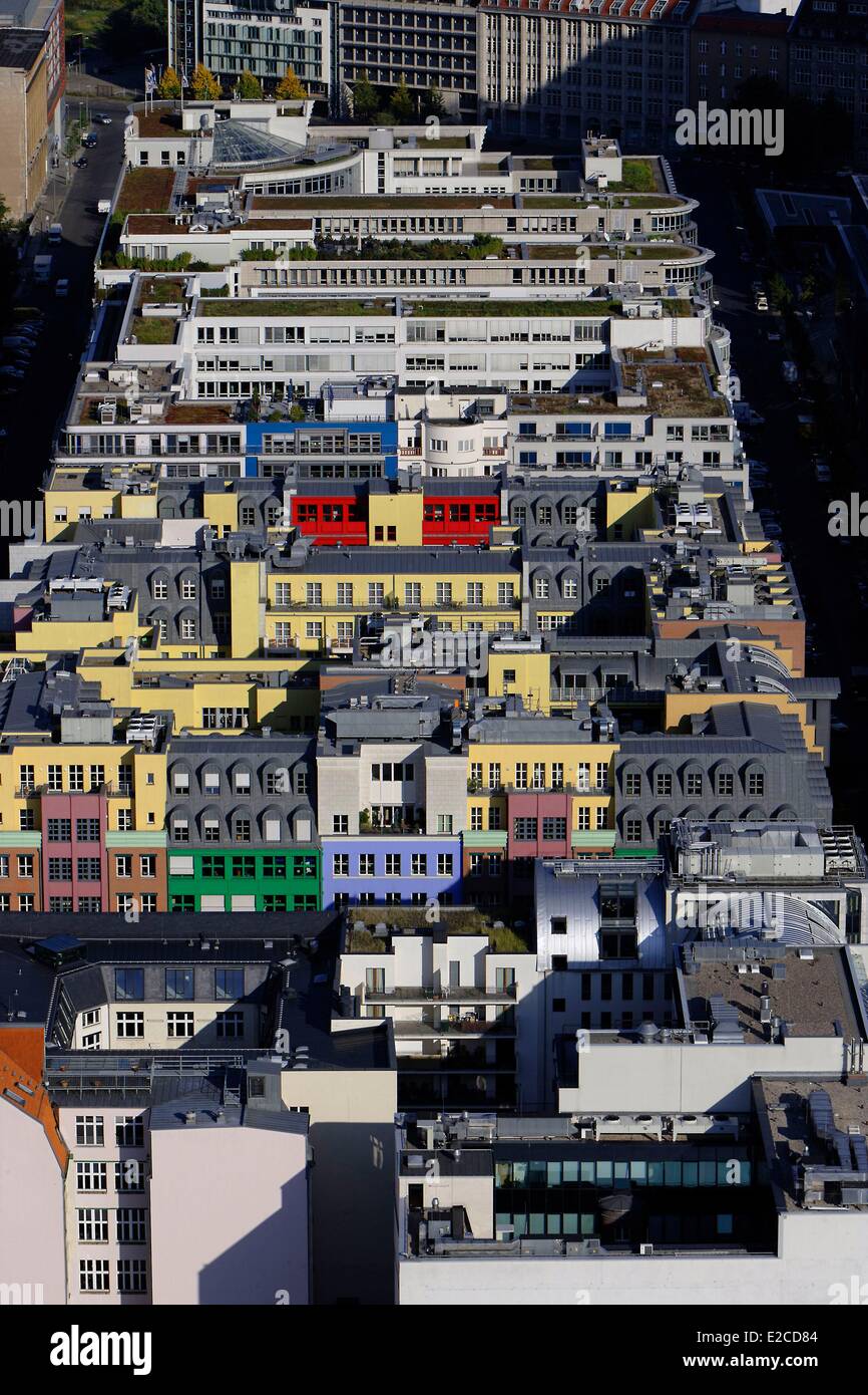 Germany, Berlin, Mitte, modern buildings with colorful facades on ...