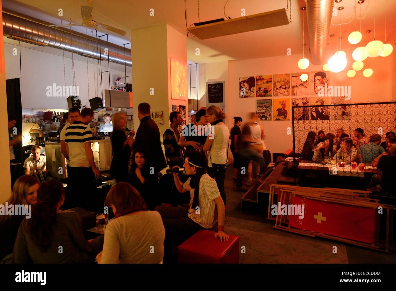 Germany, Berlin, 23 Sanatorium bar occupies ground floor of a communist ...