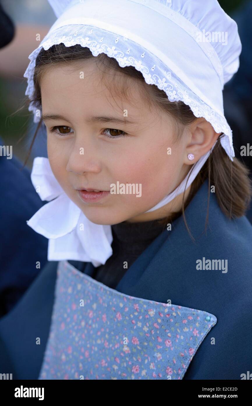 France, Finistere, Breles, Breton wedding with clothes of the early ...