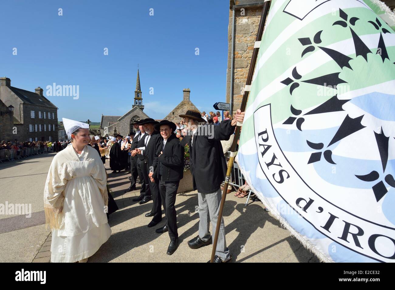 France, Finistere, Breles, Breton wedding with clothes of the early ...
