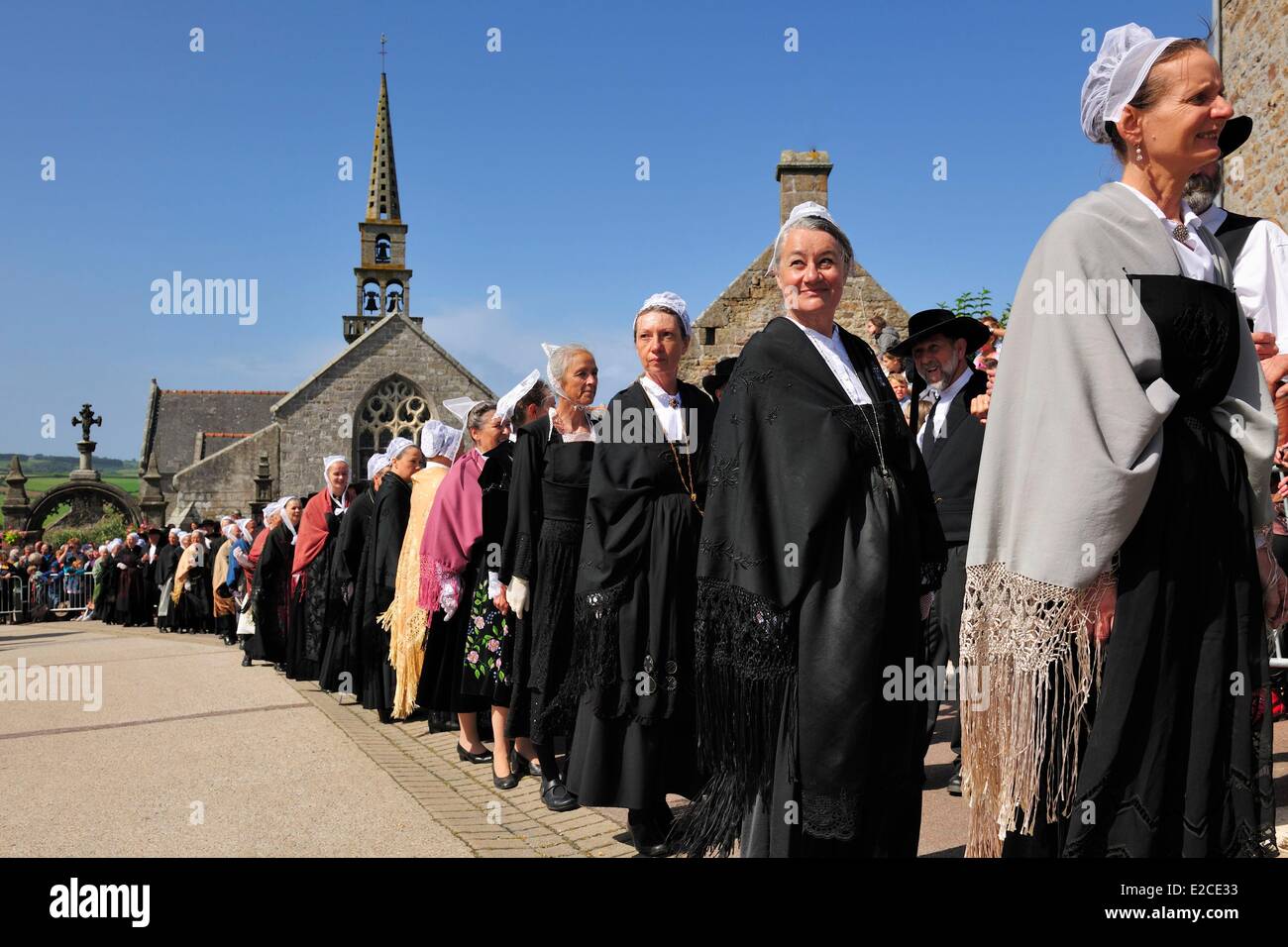 France, Finistere, Breles, Breton wedding with clothes of the early ...