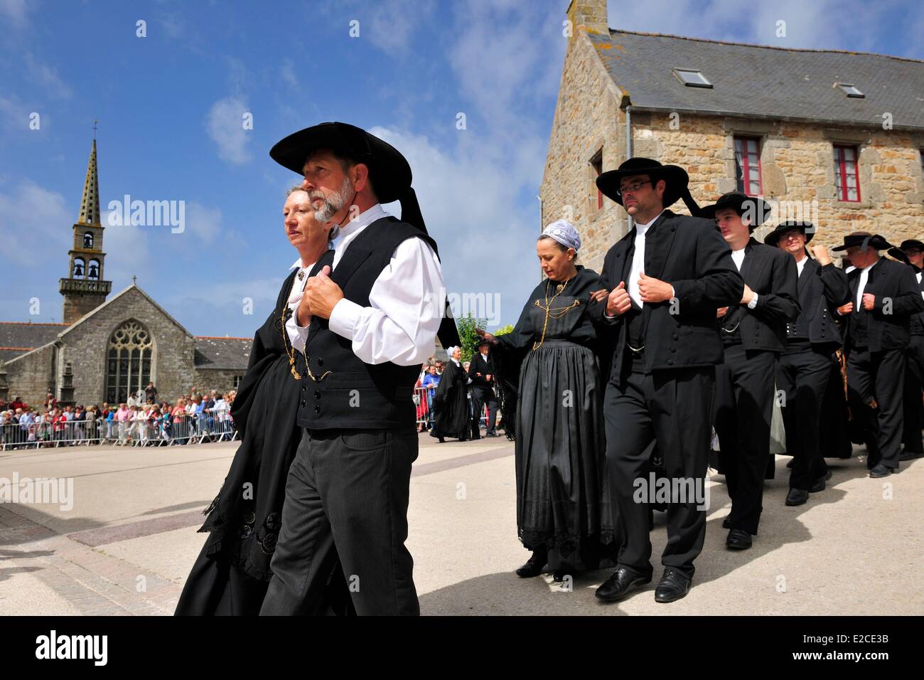 France, Finistere, Breles, Breton wedding with clothes of the early ...