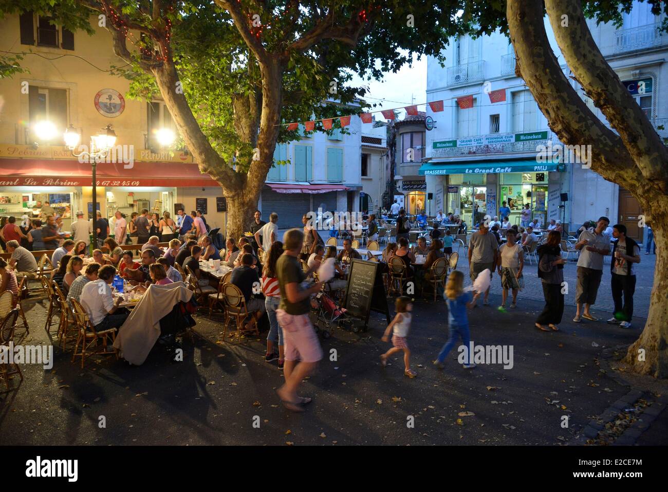 France, Herault, Serignan, walk of the Allees de la Republique, annual ...