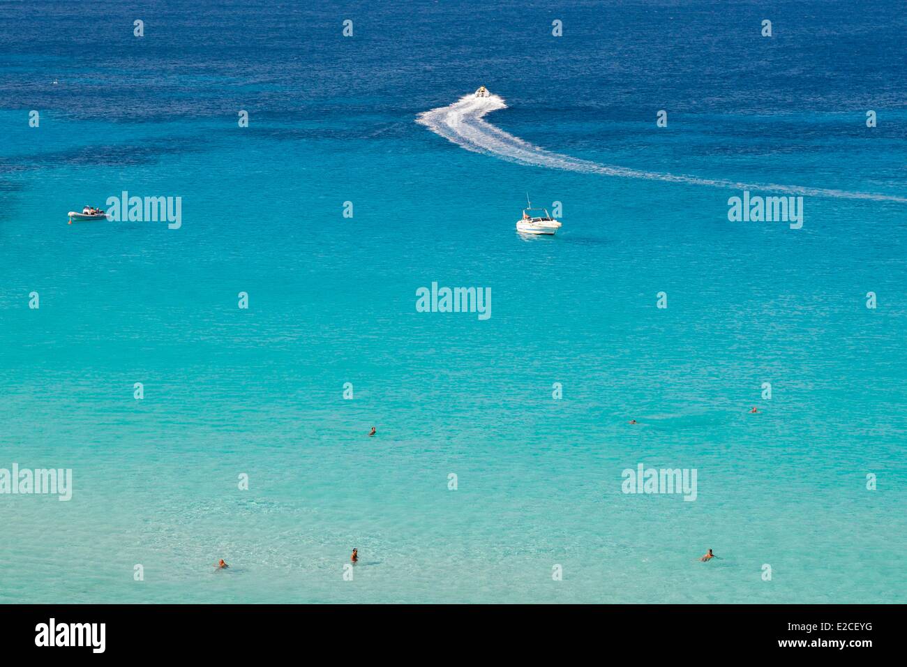 Italy, Sicily, Egadi islands, island of Favignana, Cala Rossa ...