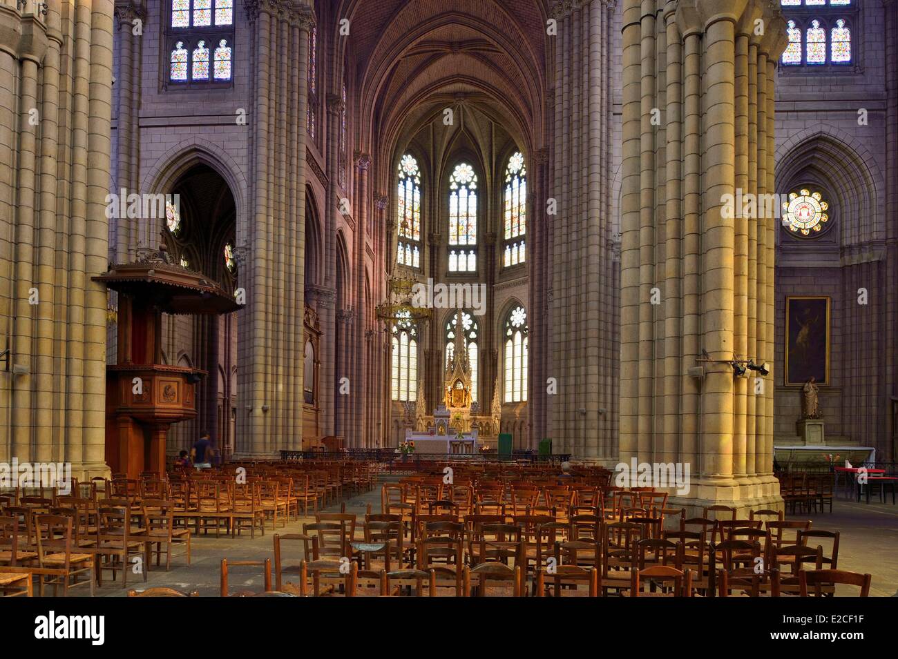 France, Ille et Vilaine, Rennes, the church Saint Aubin en Notre Dame ...