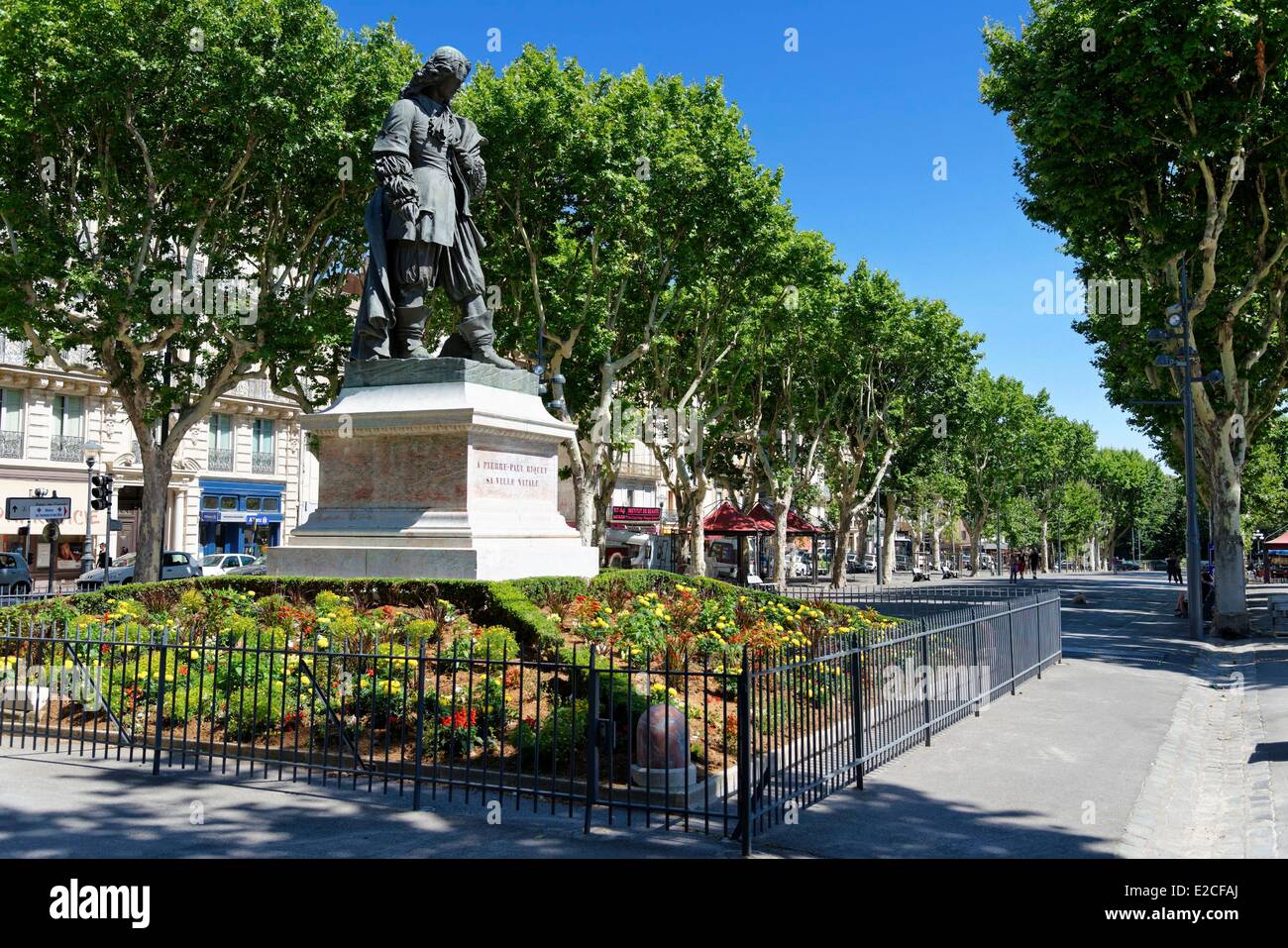 France, Herault, Beziers, Paul Riquet path, statue of Pierre Paul ...