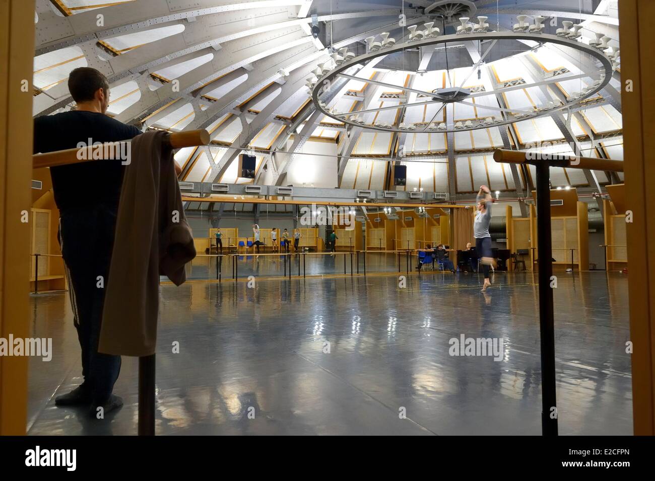 France, Paris, Garnier Opera, a rehearsal under rotunda, largest ...
