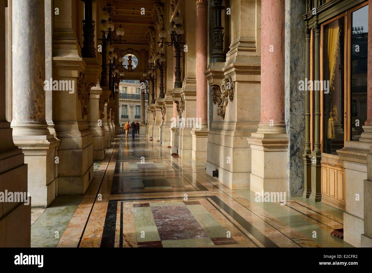 France, Paris, Garnier Opera, the terrace of the South Facade Stock ...