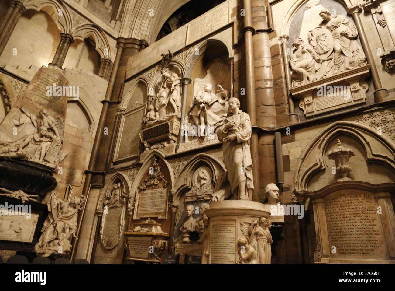 United Kingdom, London, Westminster Abbey interior, Haendel's grave ...
