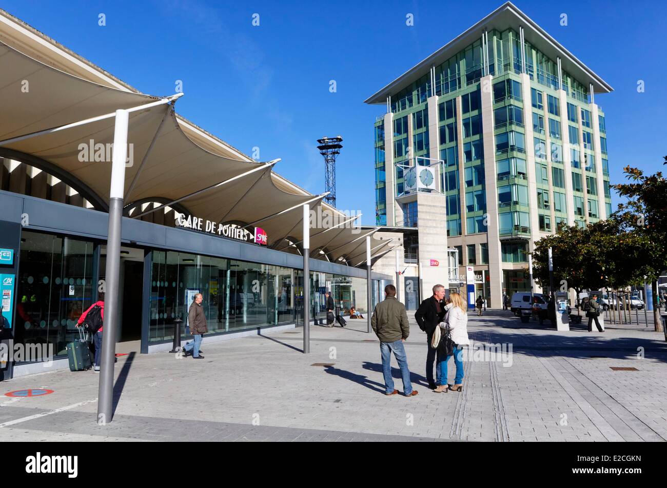 France, Vienne, Poitiers, TGV railway station Stock Photo - Alamy