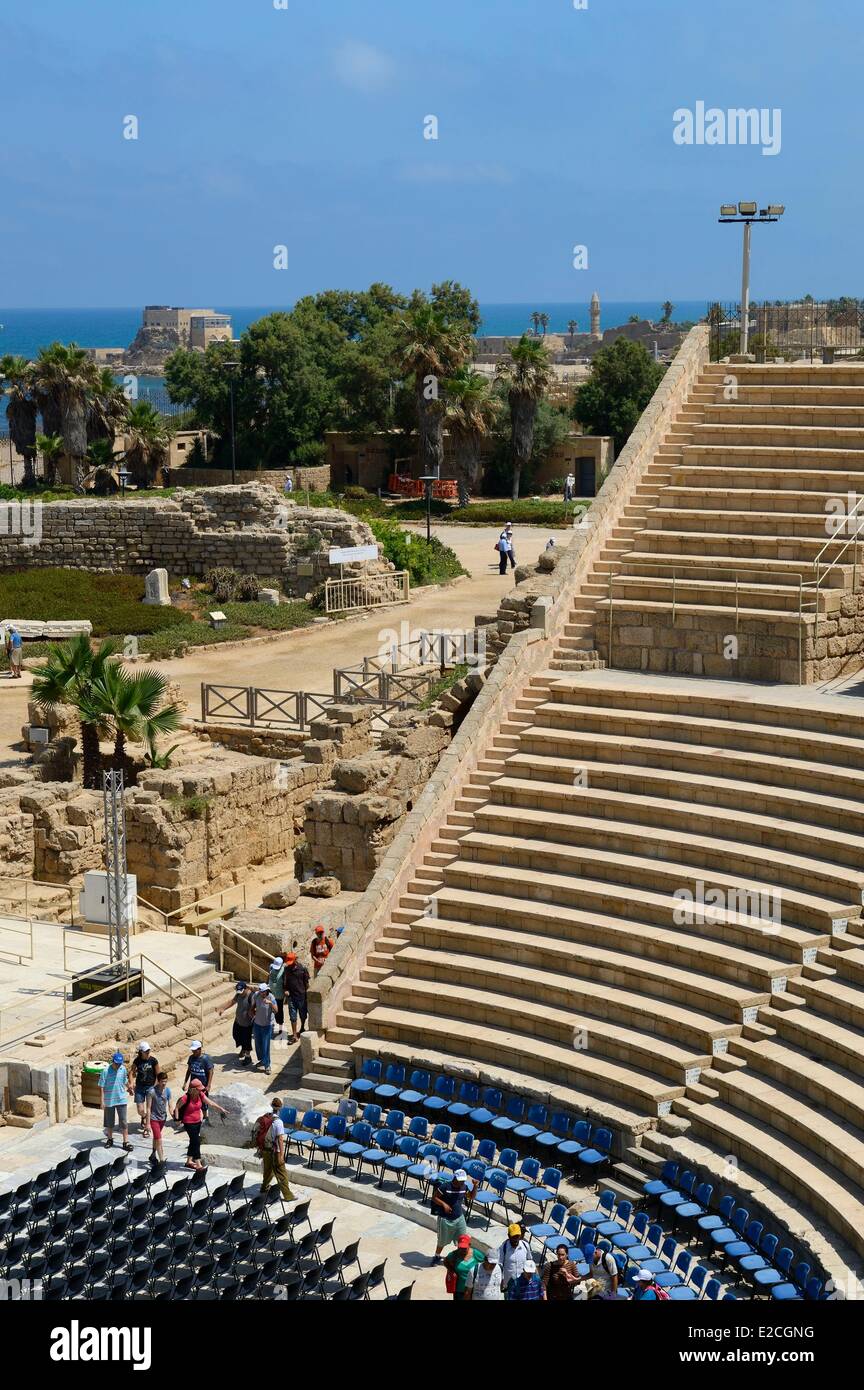 Israel, Haifa District, Caesarea (Caesarea Maritima), ruins of Caesarea ...