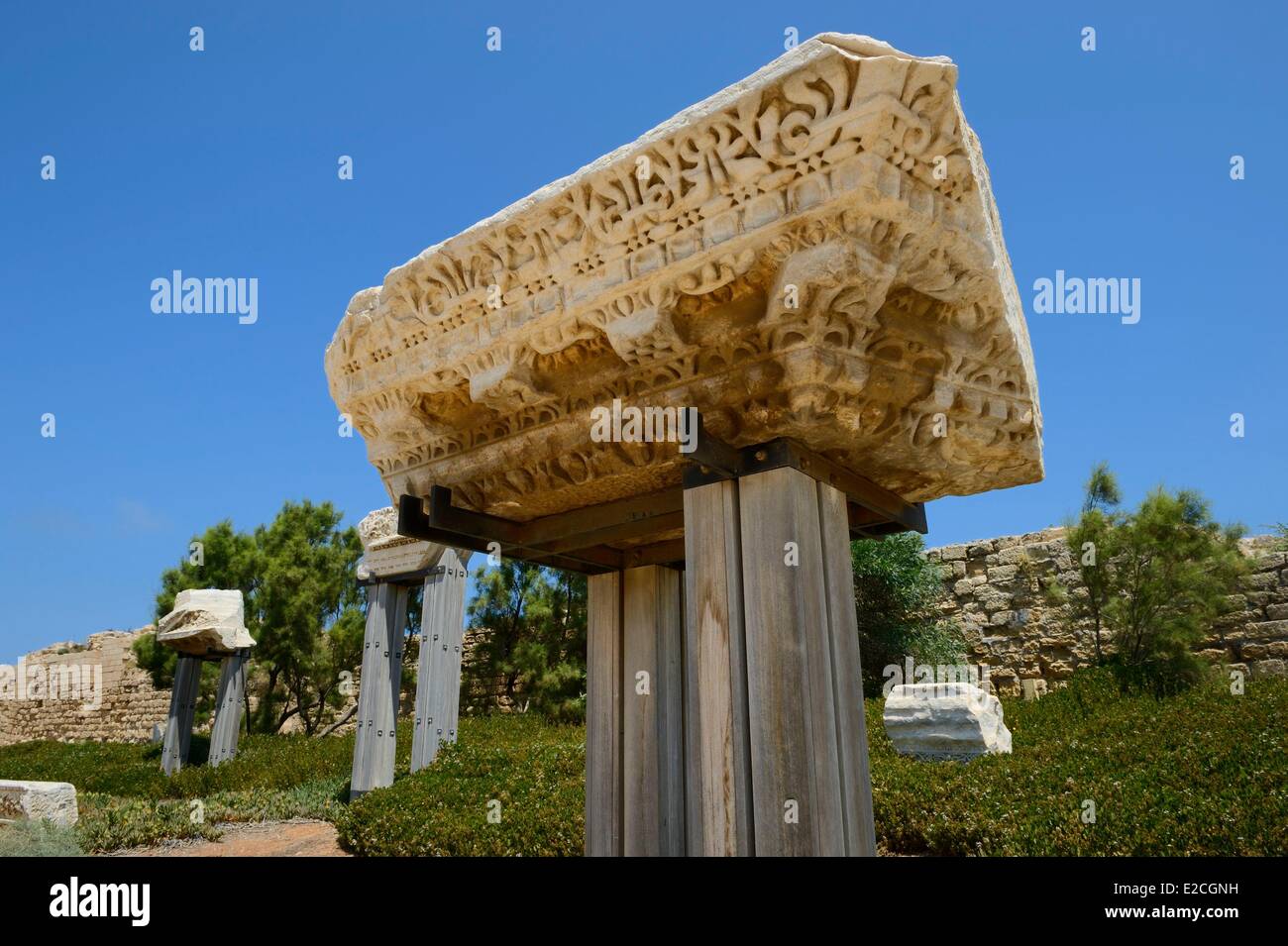 Israel, Haifa District, Caesarea (Caesarea Maritima), ruins of Caesarea ...
