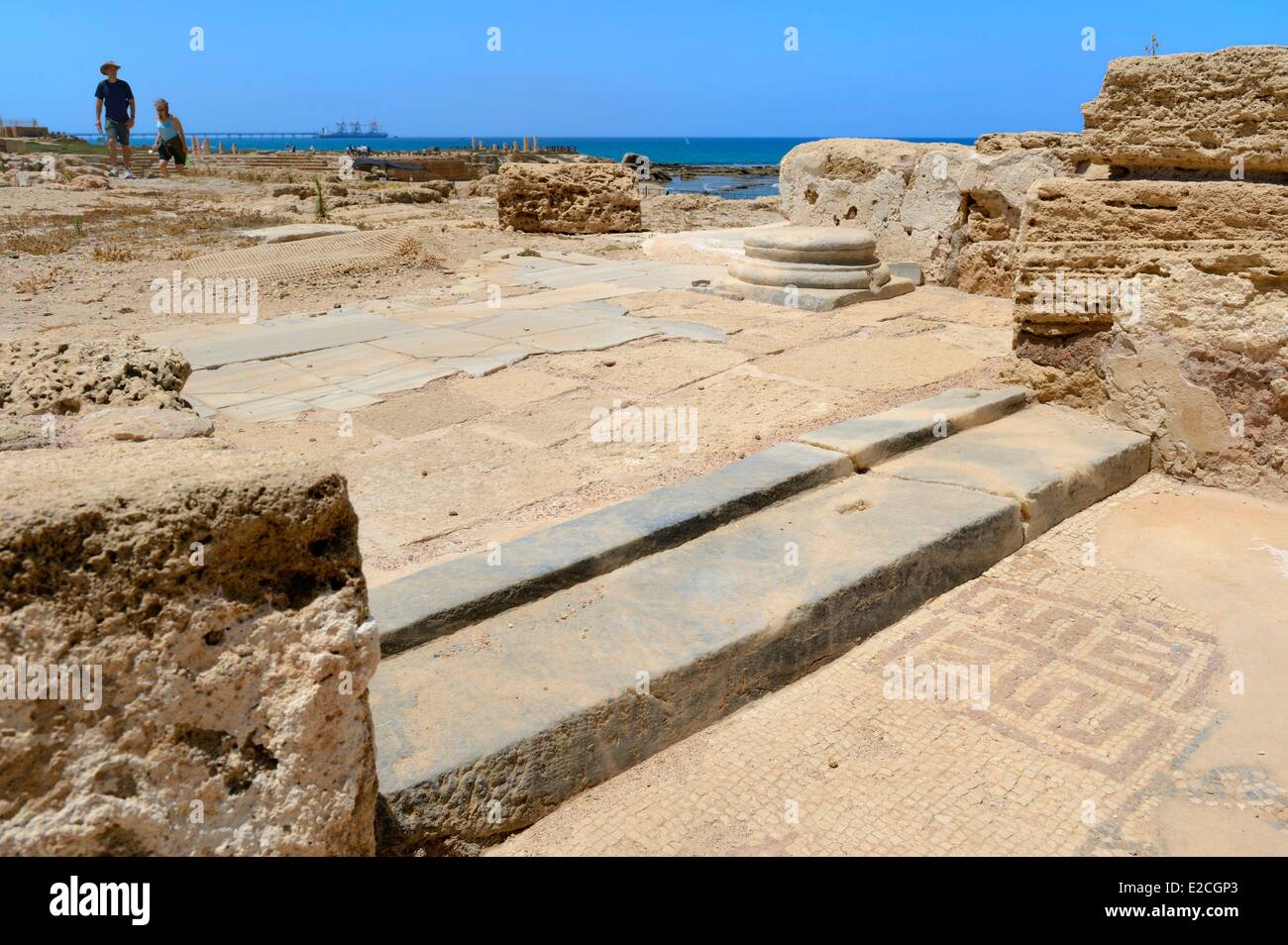 Israel, Haifa District, Caesarea (Caesarea Maritima), ruins of Caesarea ...