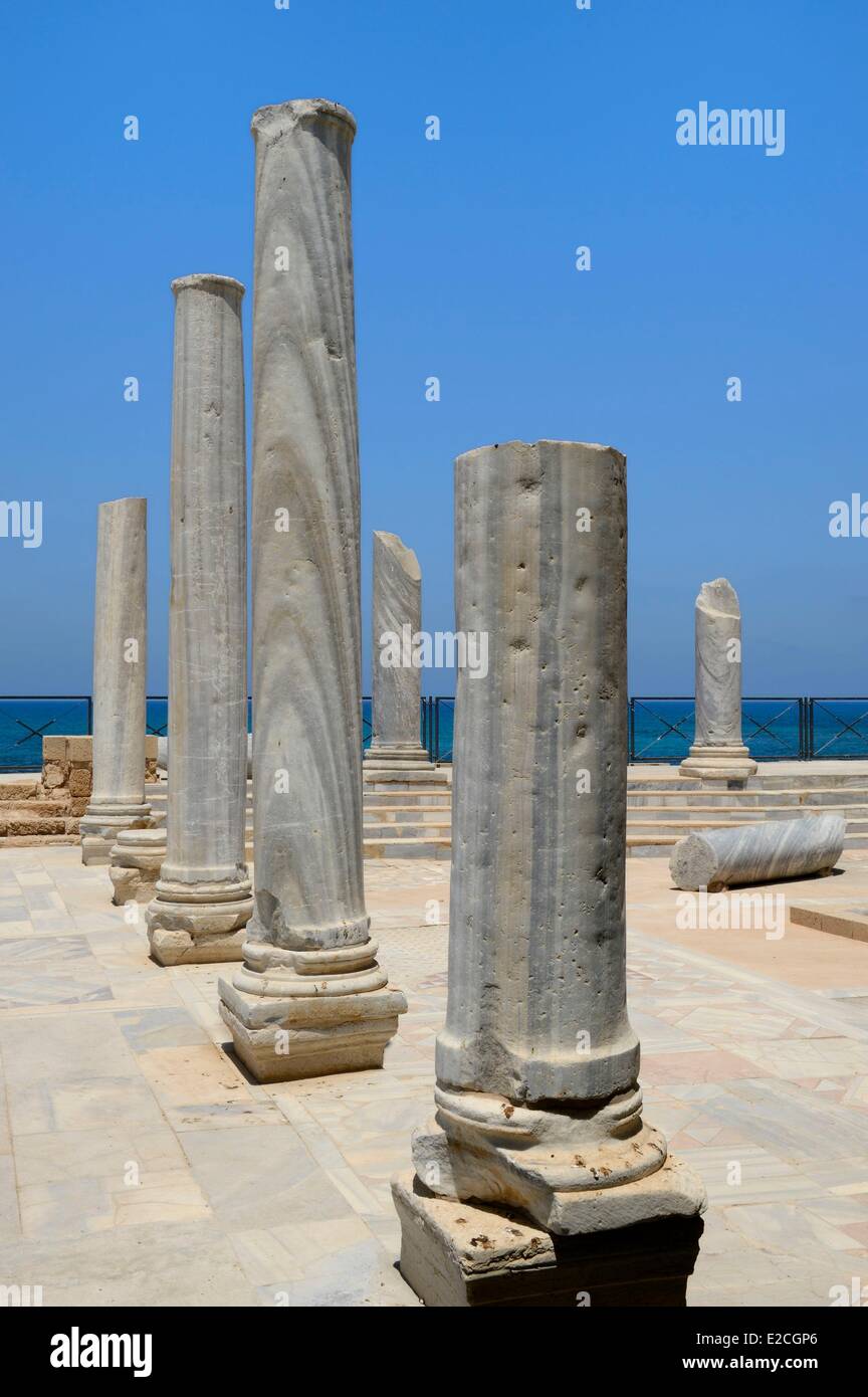 Israel, Haifa District, Caesarea (Caesarea Maritima), ruins of Caesarea ...