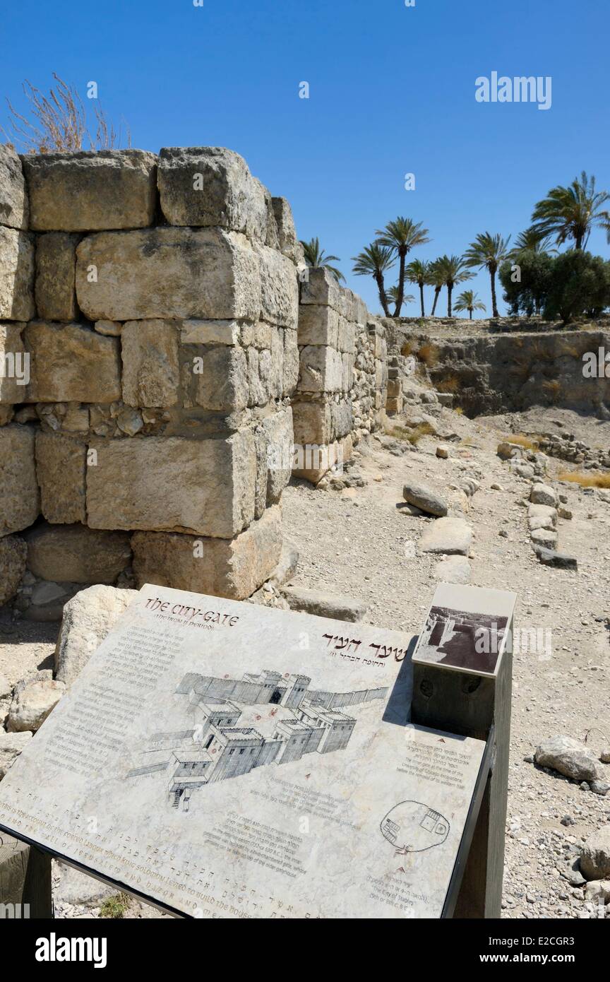 Israel, Northern District, Galileo, archaeological site of Megiddo ...