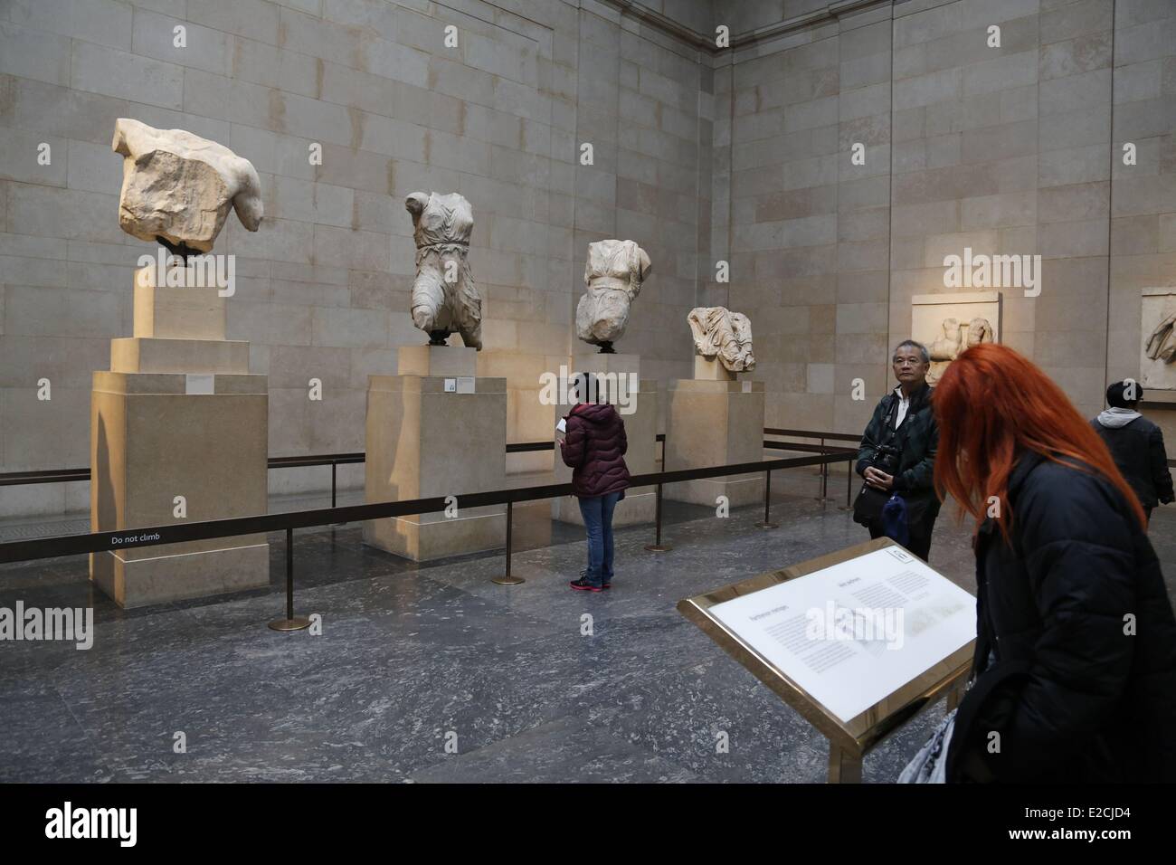 United Kingdom, London, British Museum, the Parthenon sculptures Stock ...
