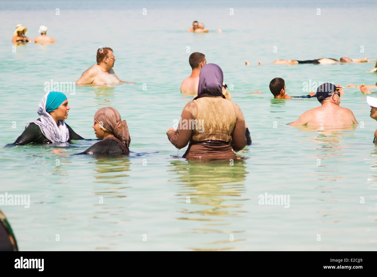 Bathing in dead sea hi-res stock photography and images - Alamy
