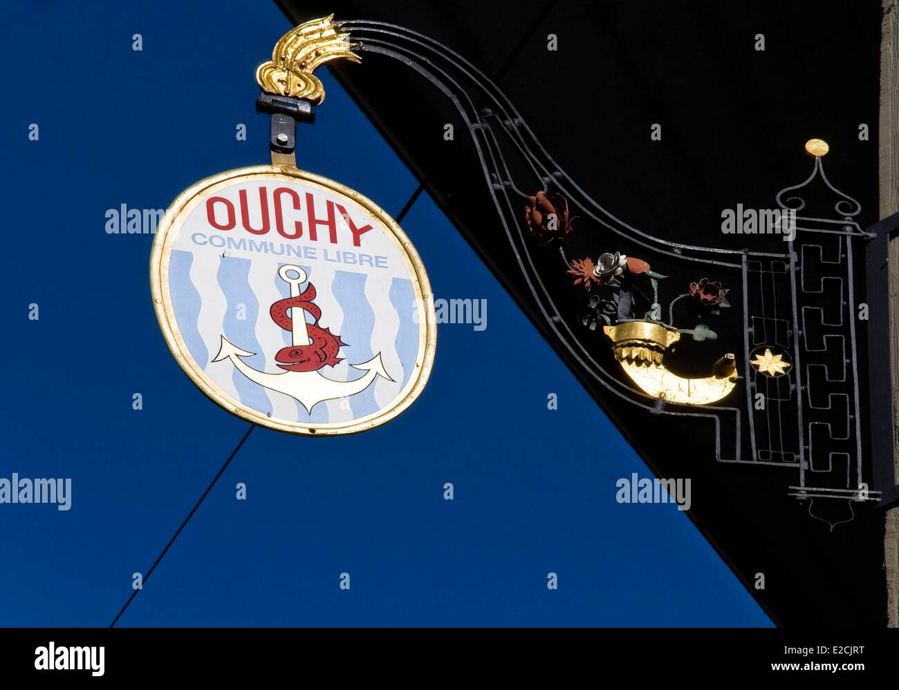 Switzerland, Canton of Vaud, Lausanne, Ouchy district on Lake Geneva ...