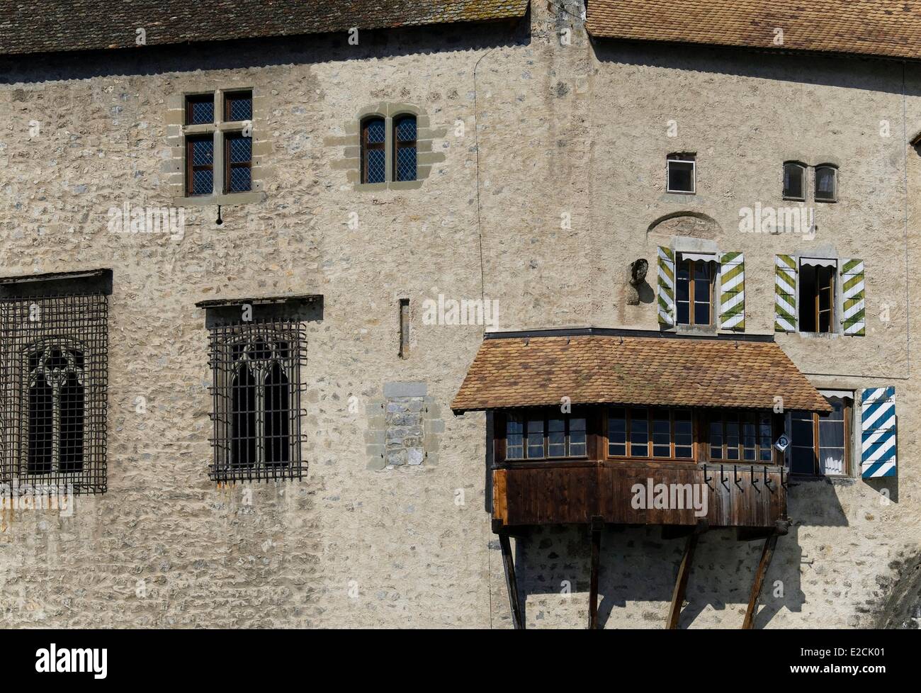 Switzerland, Canton of Vaud, Veytaux, Chillon Castle the most visited ...