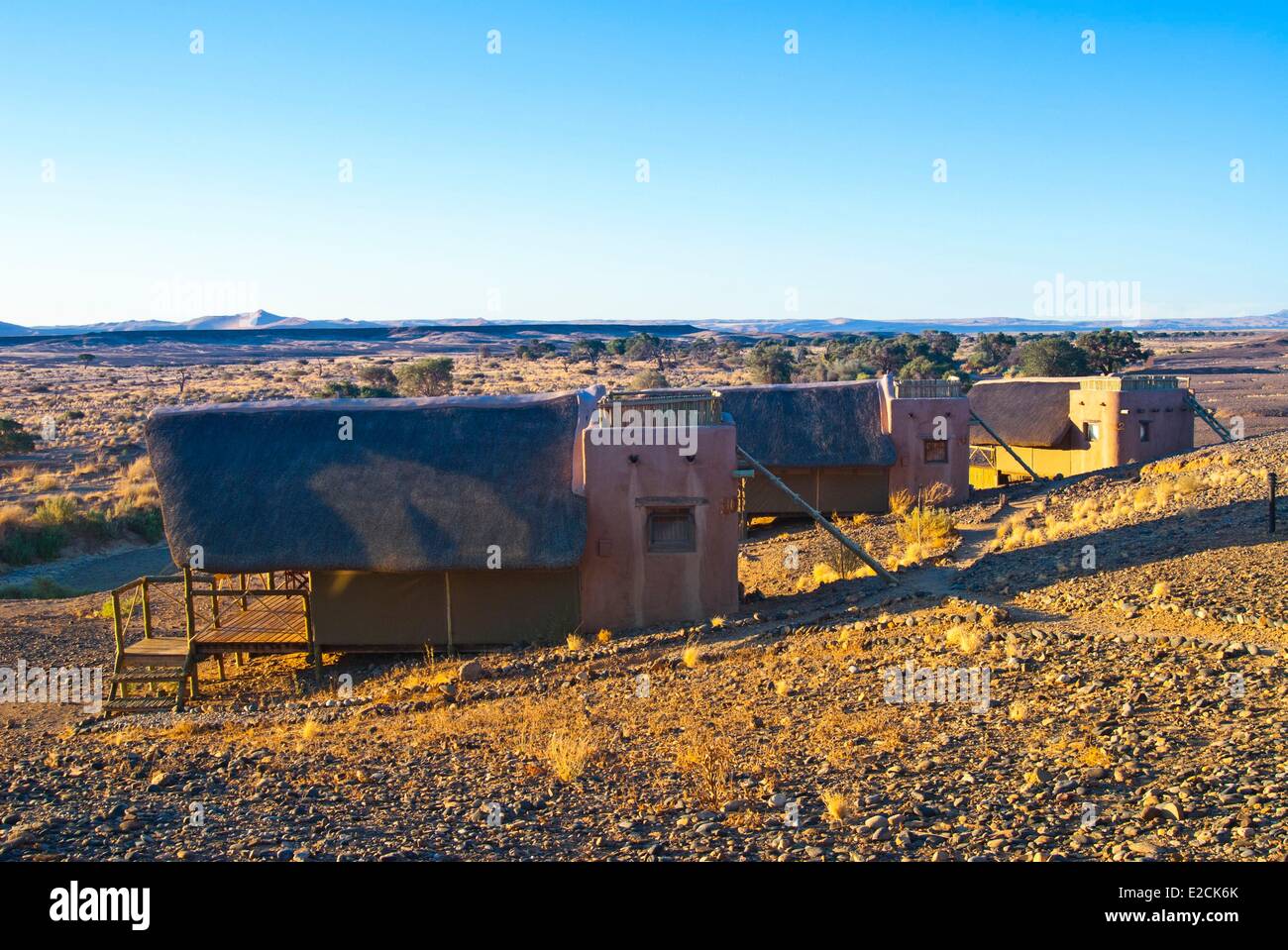 Namibia, Hardap region, Namib desert, Kulala desert lodge Stock Photo ...