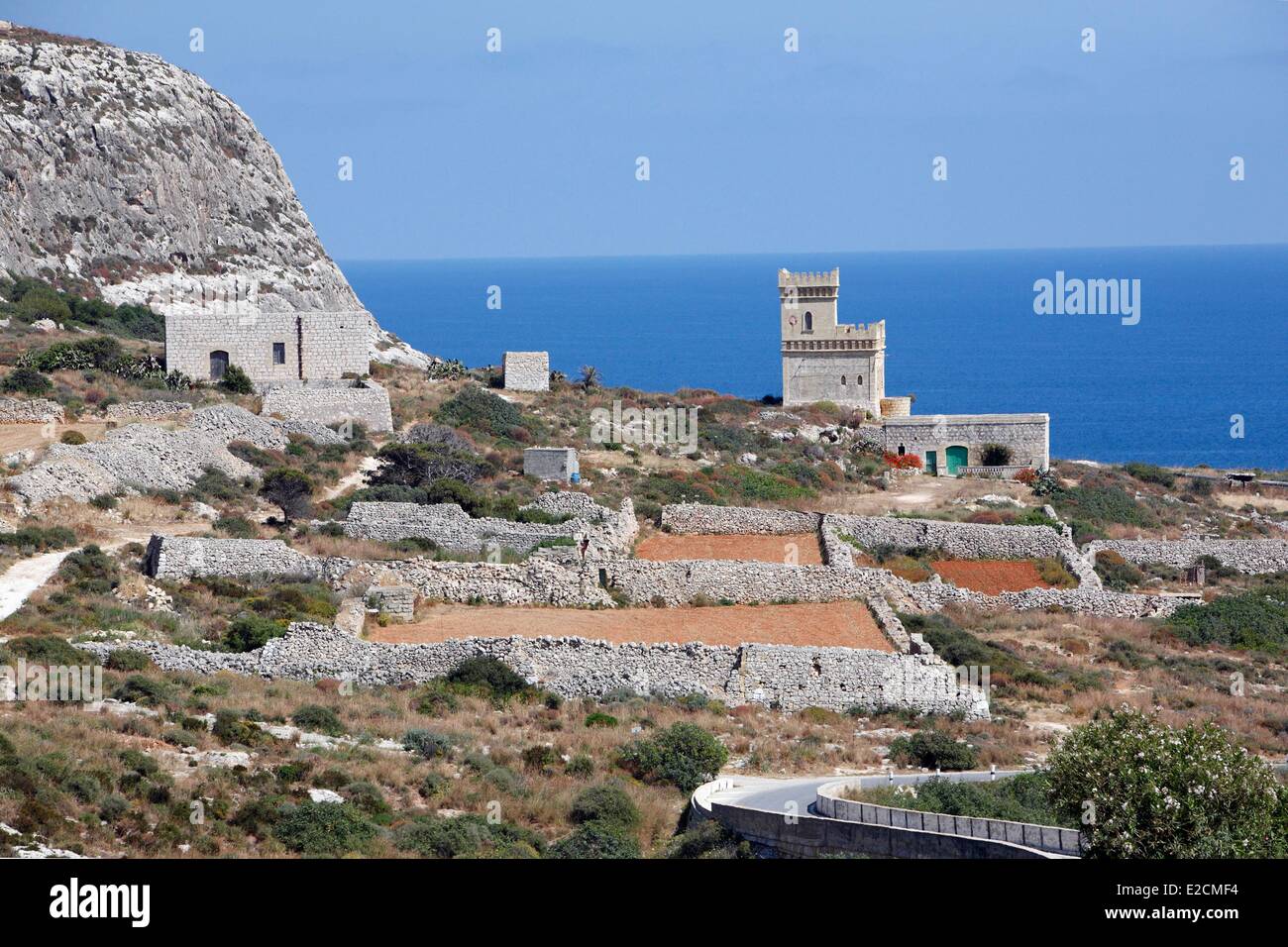 Malta castle in the Mediterranean borders Stock Photo - Alamy