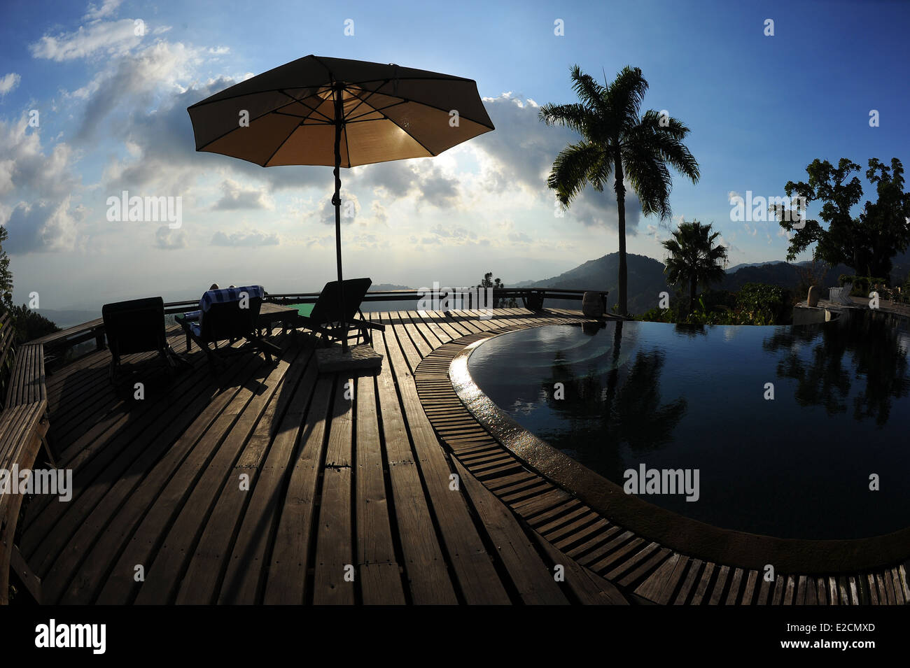 The infinity swimming pool at the Strawberry Hill Hotel Resort in the ...