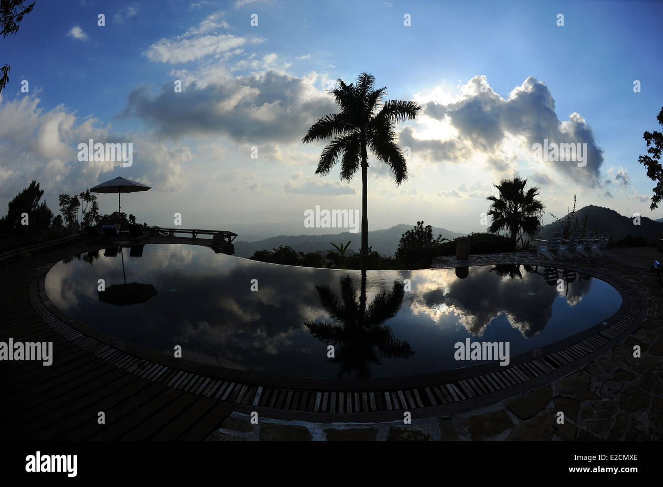 The infinity swimming pool at the Strawberry Hill Hotel Resort in the ...