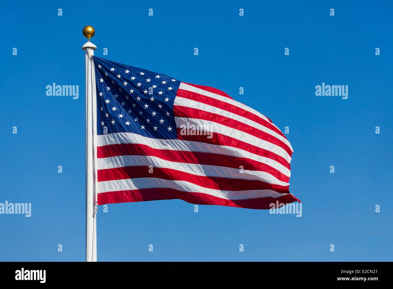 United States Maine Ogunquit Perkins Cove the American flag Stock Photo ...