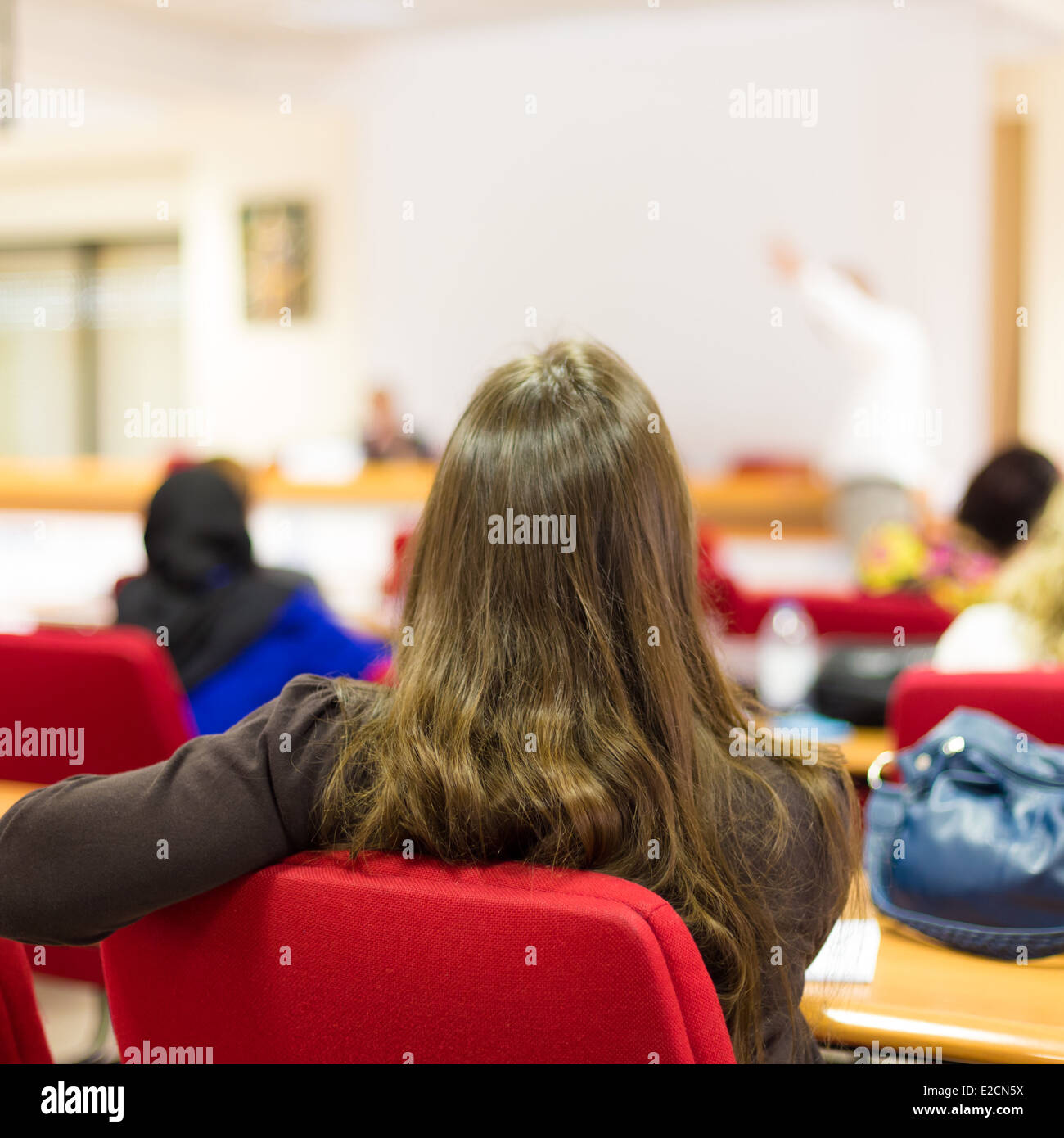 Students listening to the lecture Stock Photo - Alamy