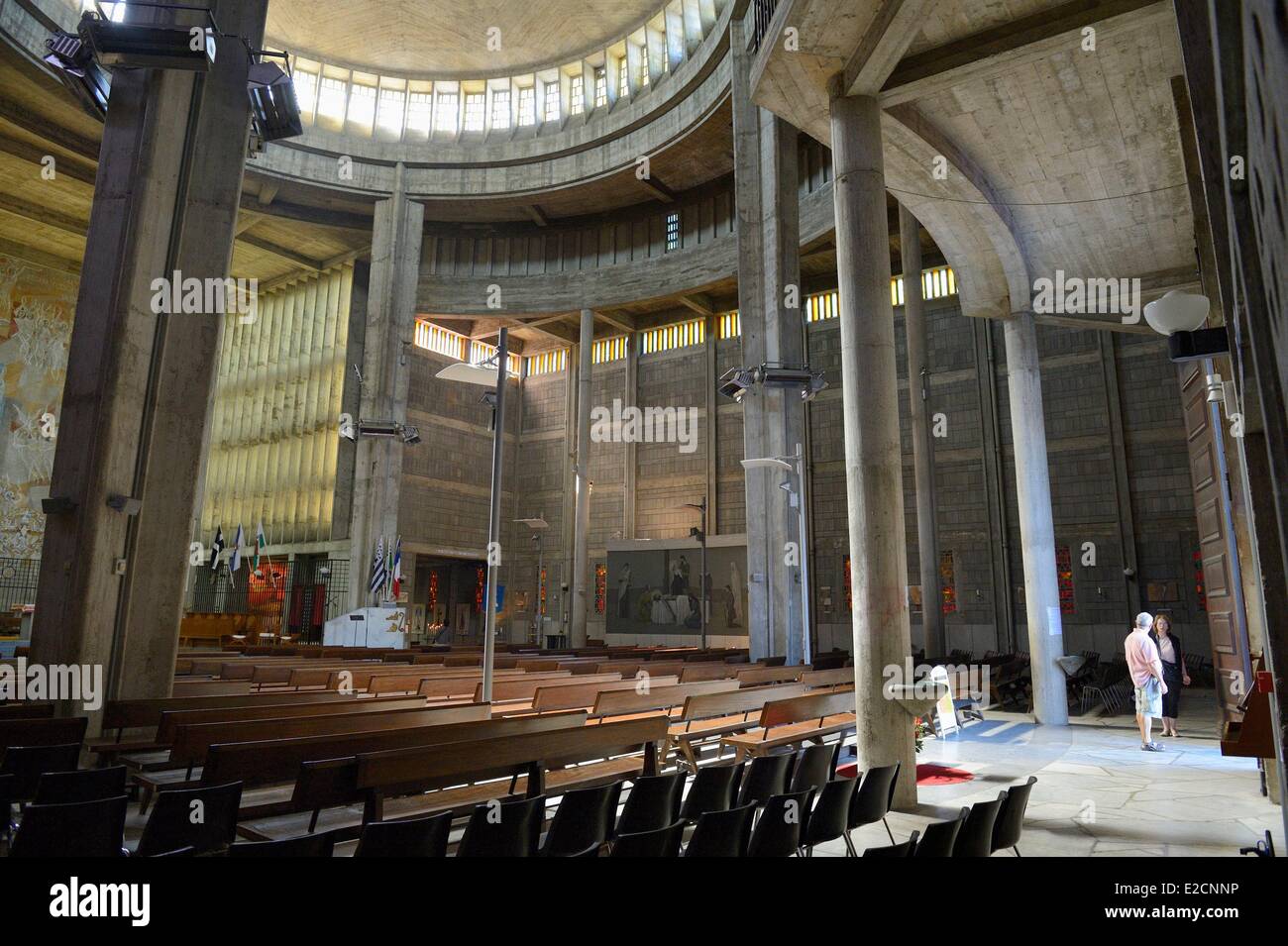 France Morbihan Lorient downtown the church Notre Dame de Victoire ...