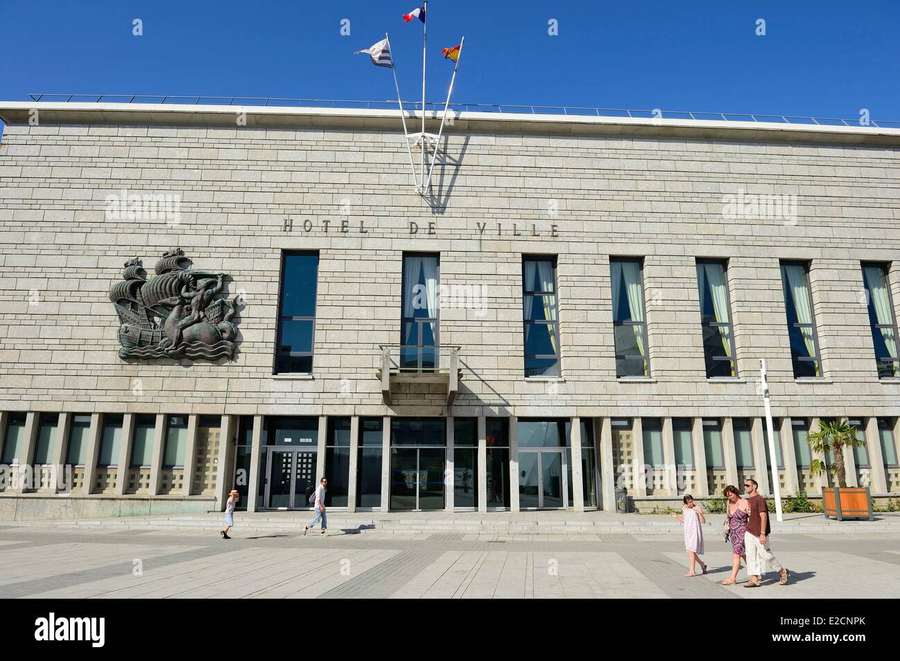 France Morbihan Lorient downtown the City Hall Stock Photo - Alamy