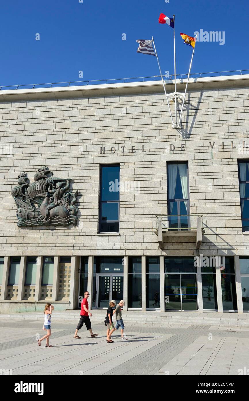 France Morbihan Lorient downtown the City Hall Stock Photo - Alamy