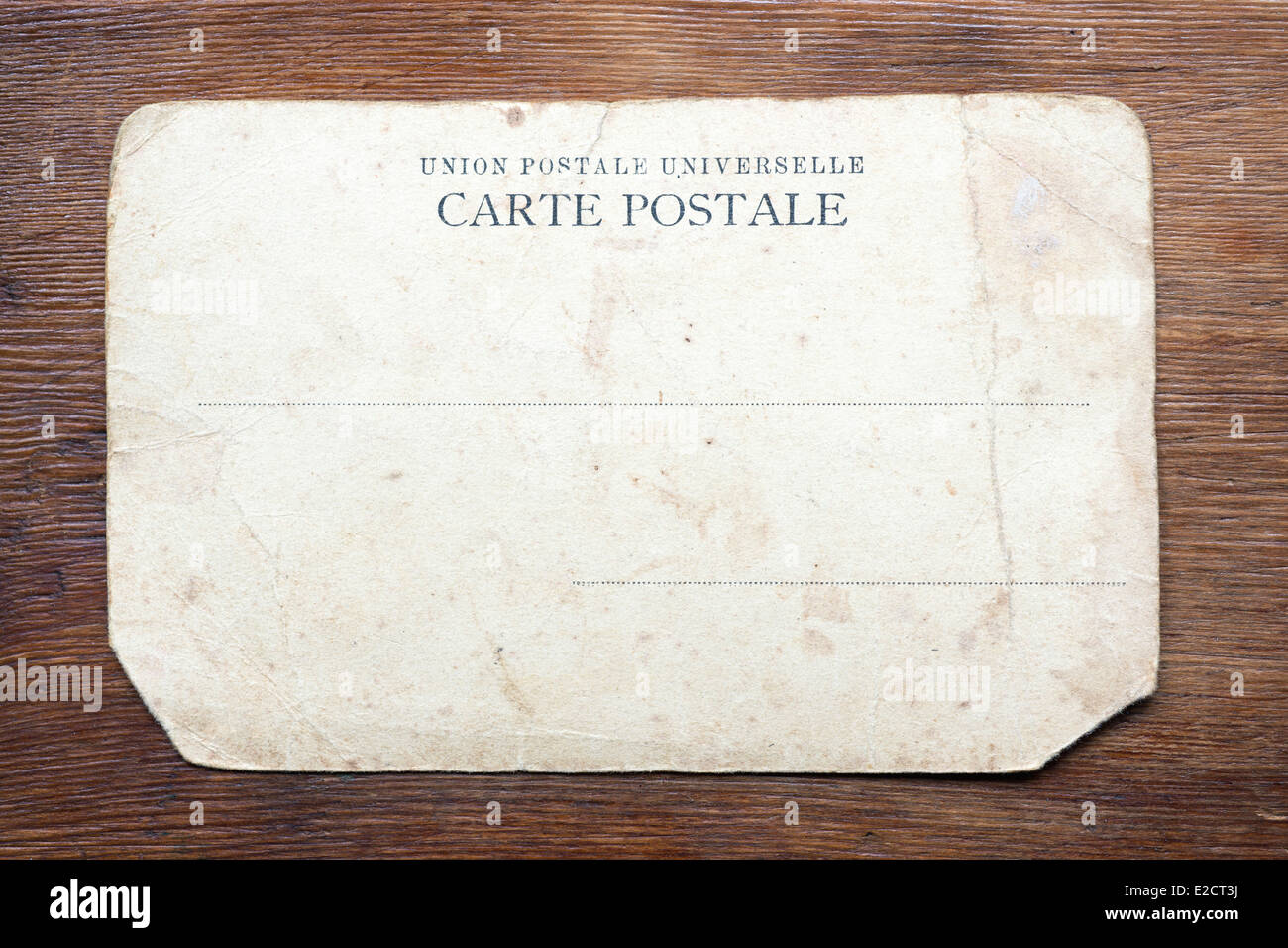vintage post card on the weathered wooden table Stock Photo - Alamy